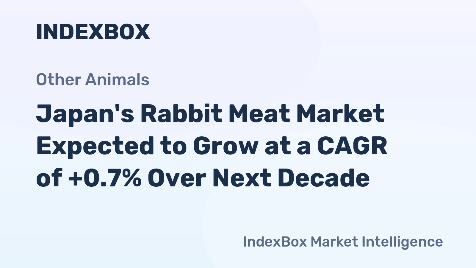 Japan's Rabbit Meat Market Expected to Grow at a CAGR of +0.7% Over Next Decade