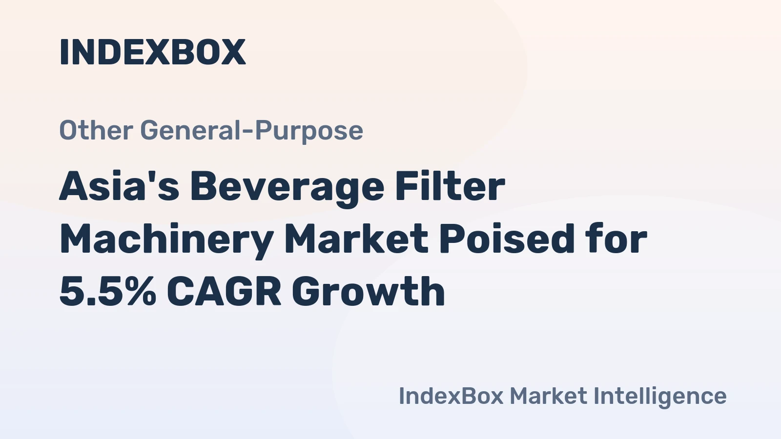 Asia's Beverage Filter Machinery Market Poised for 5.5% CAGR Growth