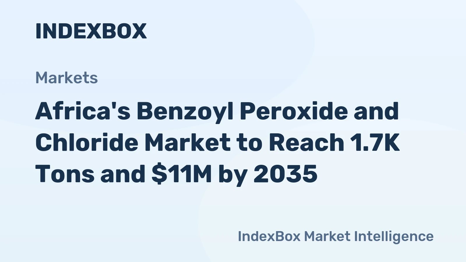 Africa's Benzoyl Peroxide and Chloride Market to Reach 1.7K Tons and $11M by 2035
