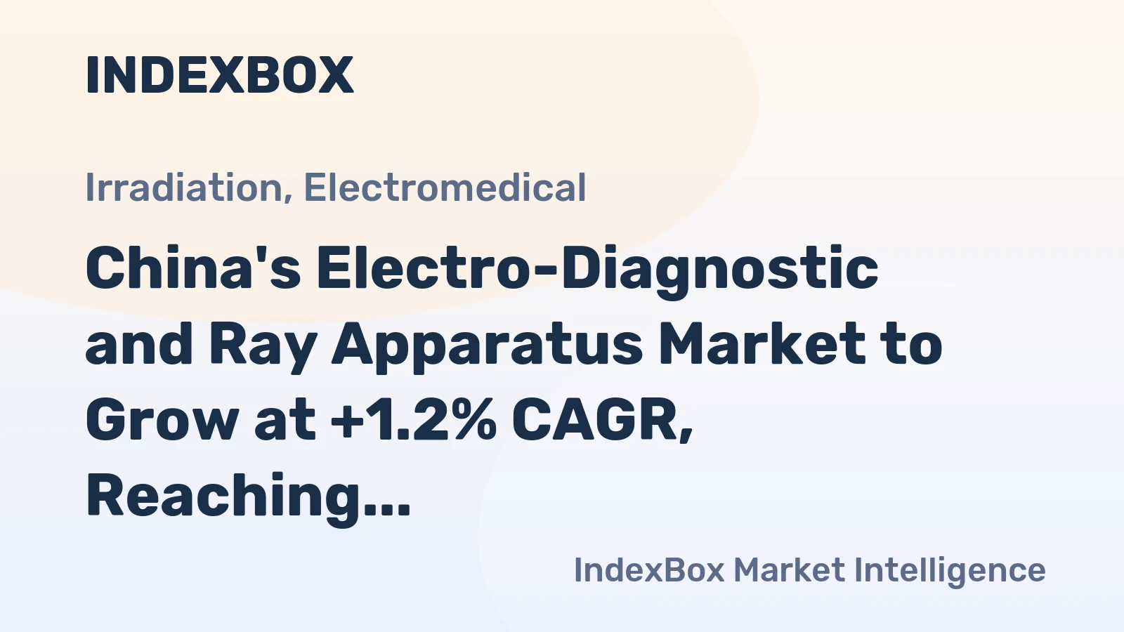 China's Electro-Diagnostic and Ray Apparatus Market to Grow at +1.2% CAGR, Reaching 850M Units by 2035