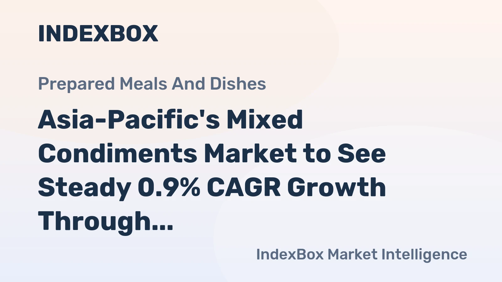Asia-Pacific's Mixed Condiments Market to See Steady 0.9% CAGR Growth Through 2035