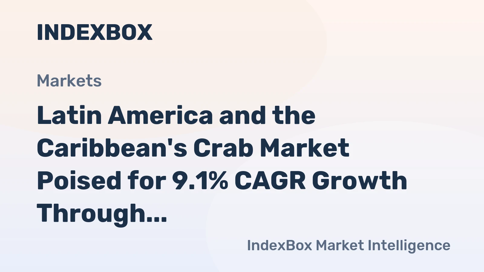 Latin America and the Caribbean's Crab Market Poised for 9.1% CAGR Growth Through 2035