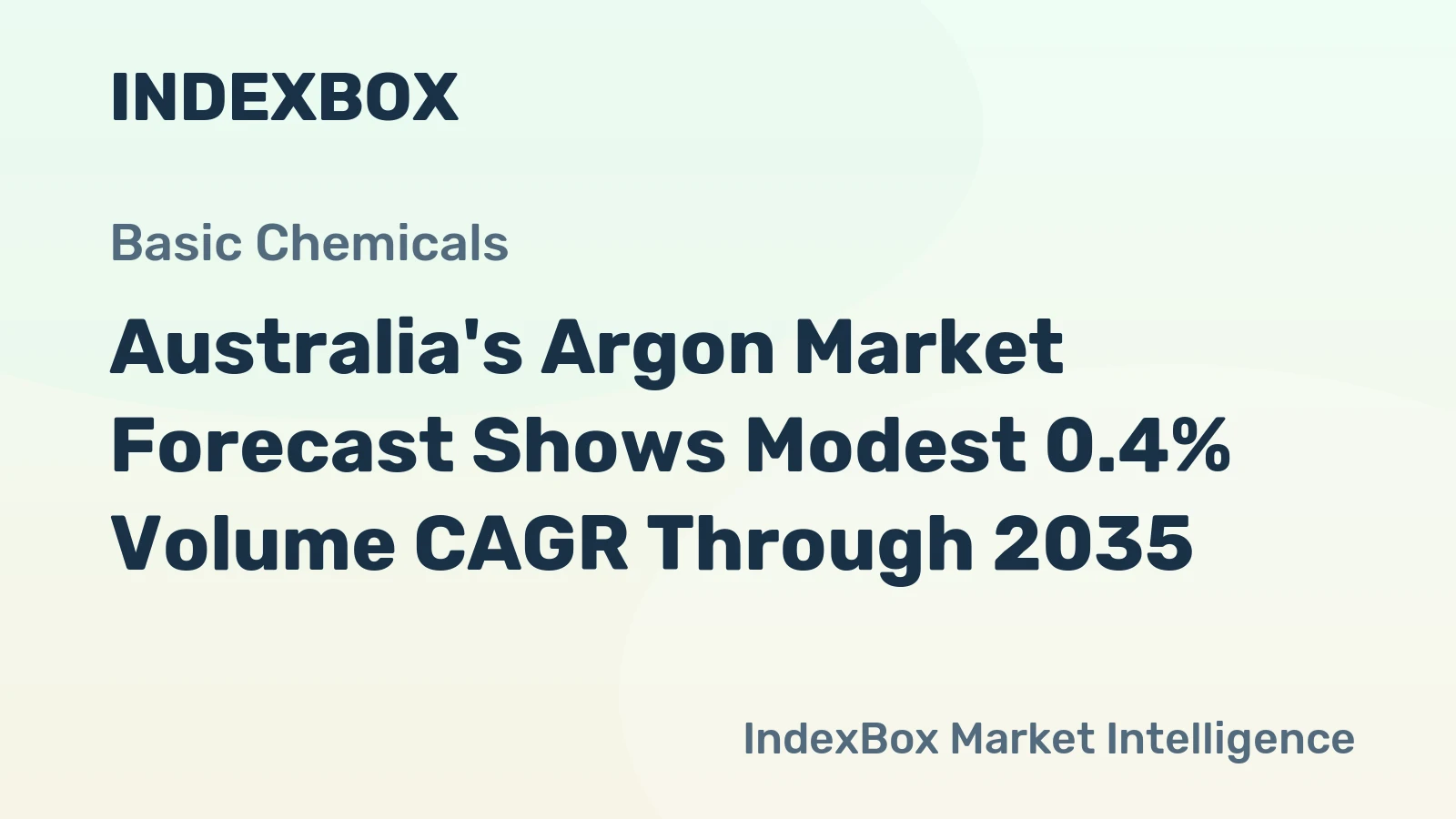 Australia's Argon Market Forecast Shows Modest 0.4% Volume CAGR Through 2035