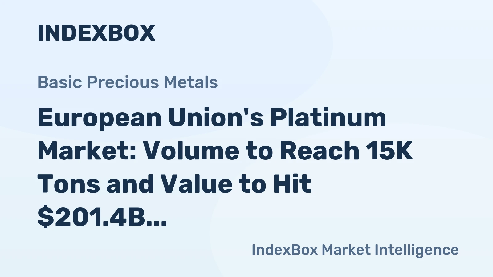 European Union's Platinum Market: Volume to Reach 15K Tons and Value to Hit $201.4B by 2035