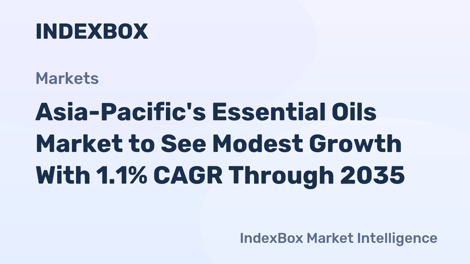 Asia-Pacific's Essential Oils Market to See Modest Growth With 1.1% CAGR Through 2035