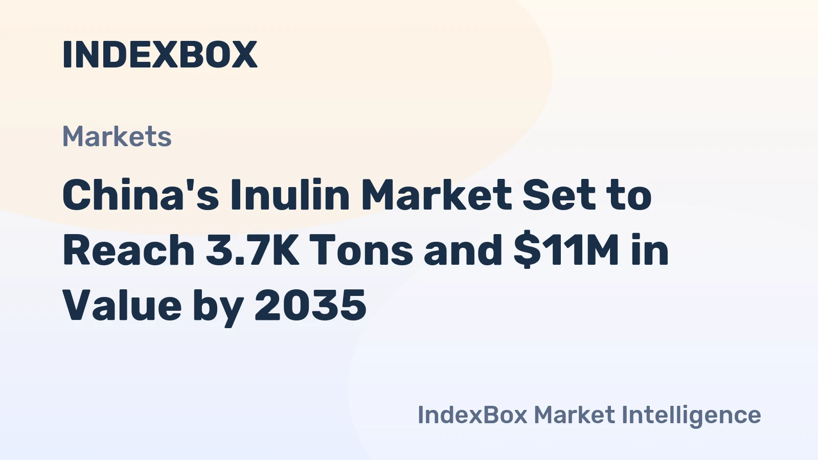 China's Inulin Market Set to Reach 3.7K Tons and $11M in Value by 2035