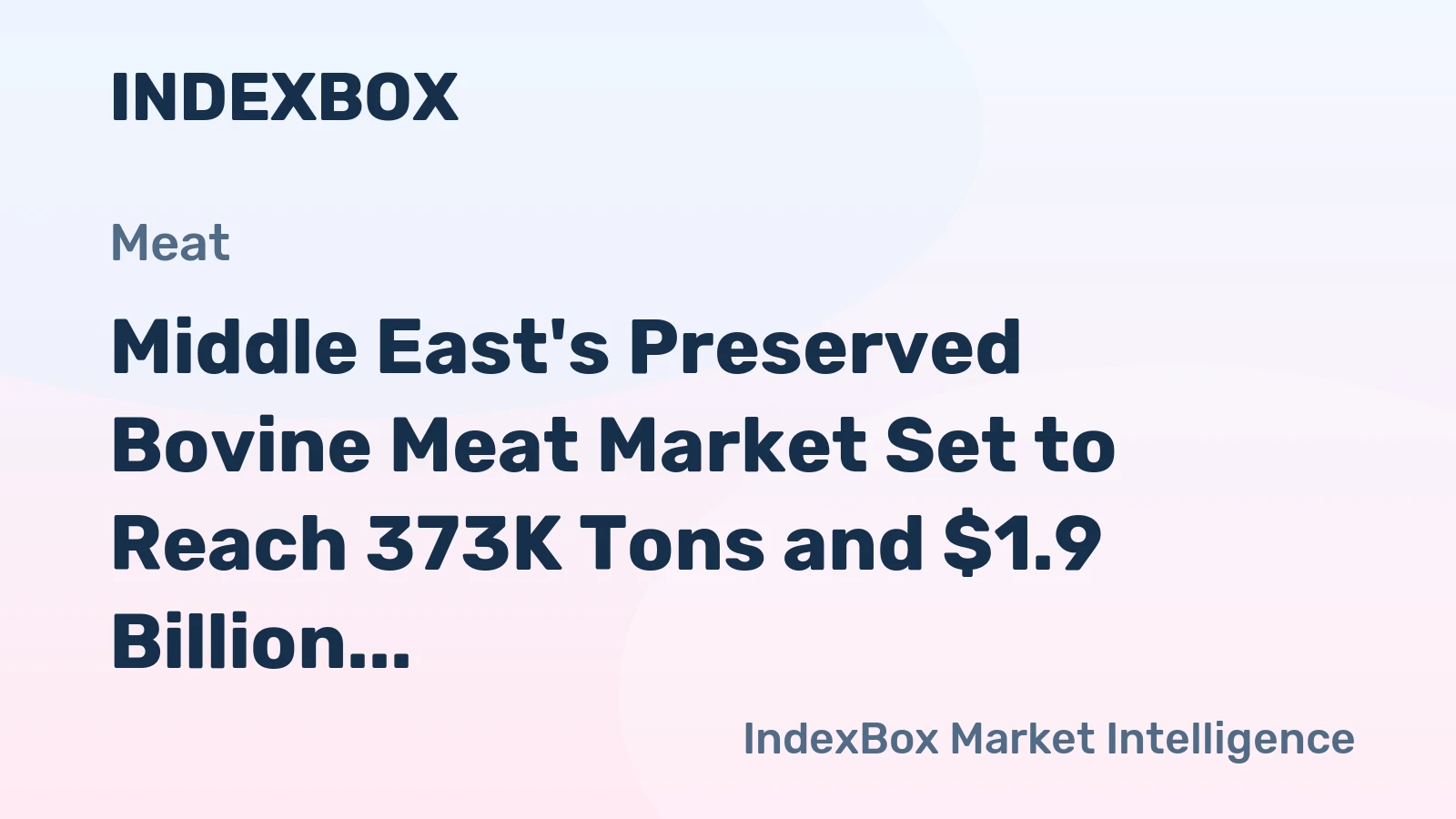 Middle East's Preserved Bovine Meat Market Set to Reach 373K Tons and $1.9 Billion