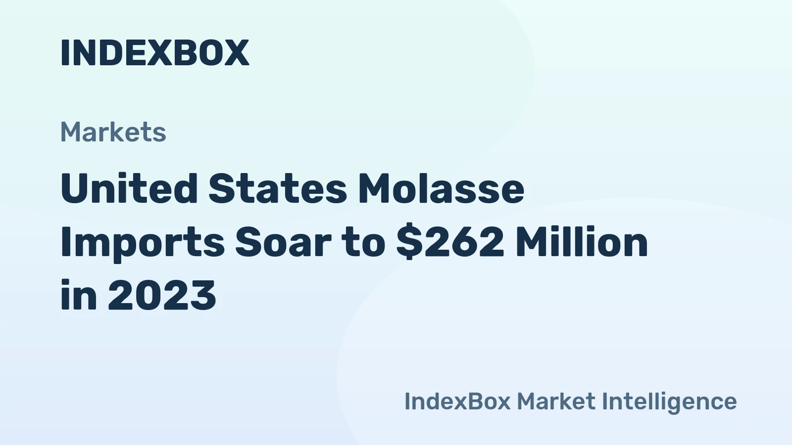 United States Molasse Imports Soar to $262 Million in 2023