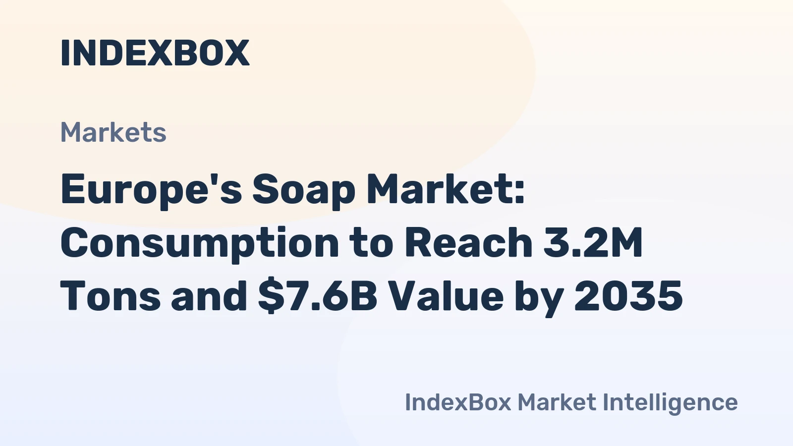 Europe's Soap Market: Consumption to Reach 3.2M Tons and $7.6B Value by 2035