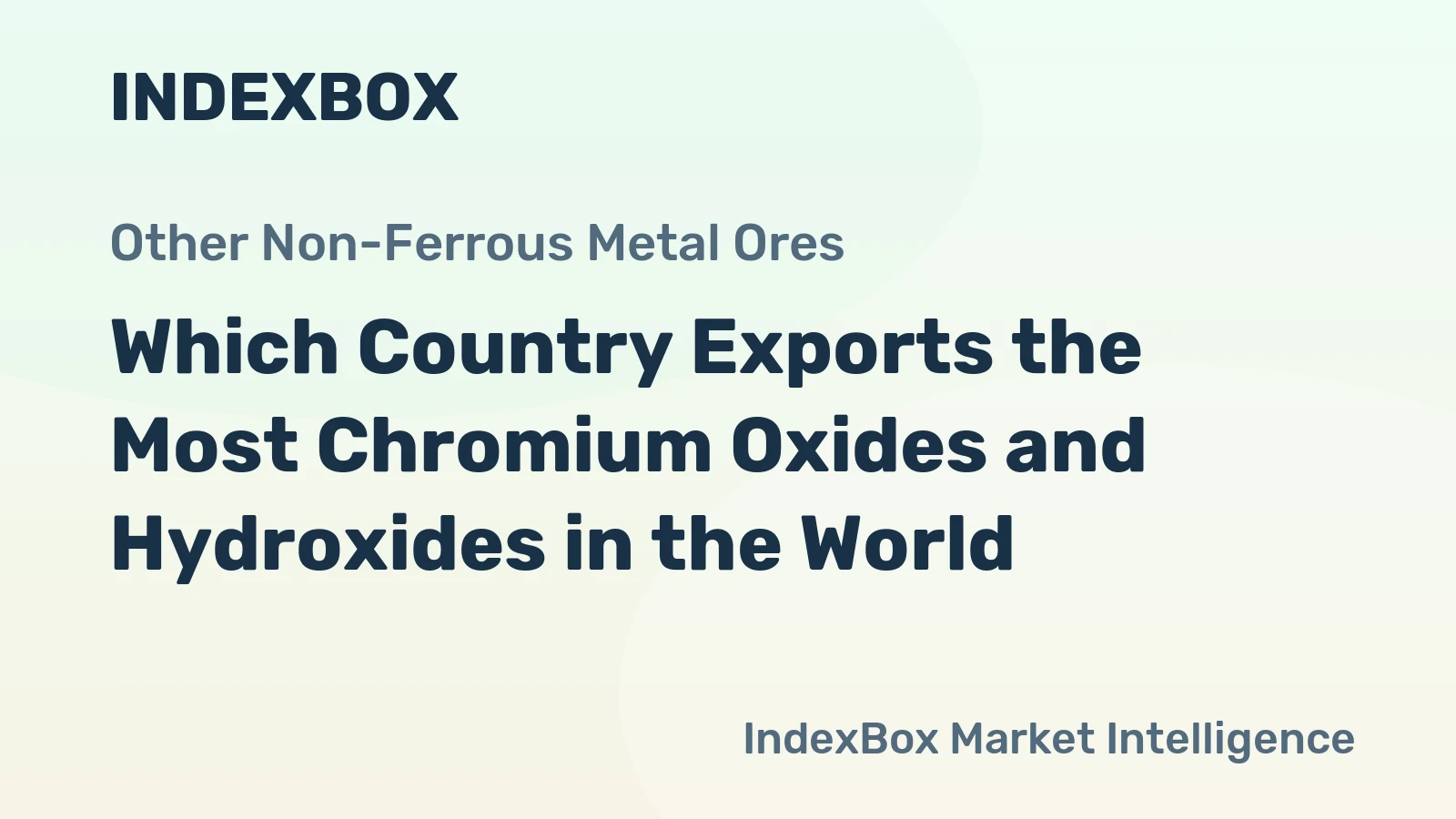Which Country Exports the Most Chromium Oxides and Hydroxides in the World?