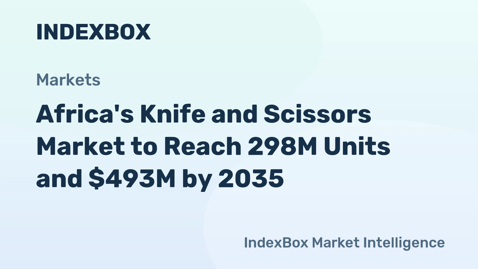 Africa's Knife and Scissors Market to Reach 298M Units and $493M by 2035