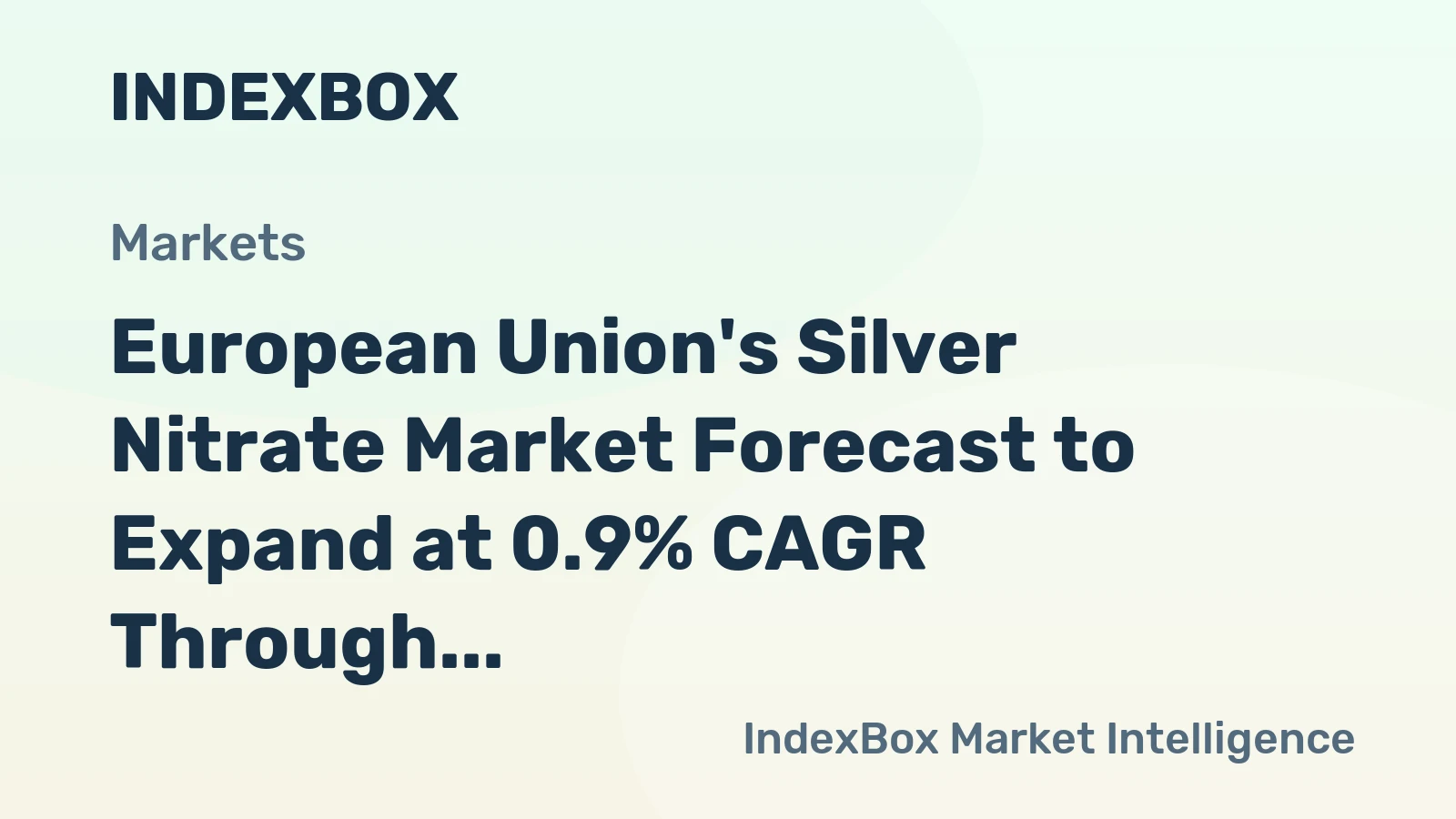 European Union's Silver Nitrate Market Forecast to Expand at 0.9% CAGR Through 2035