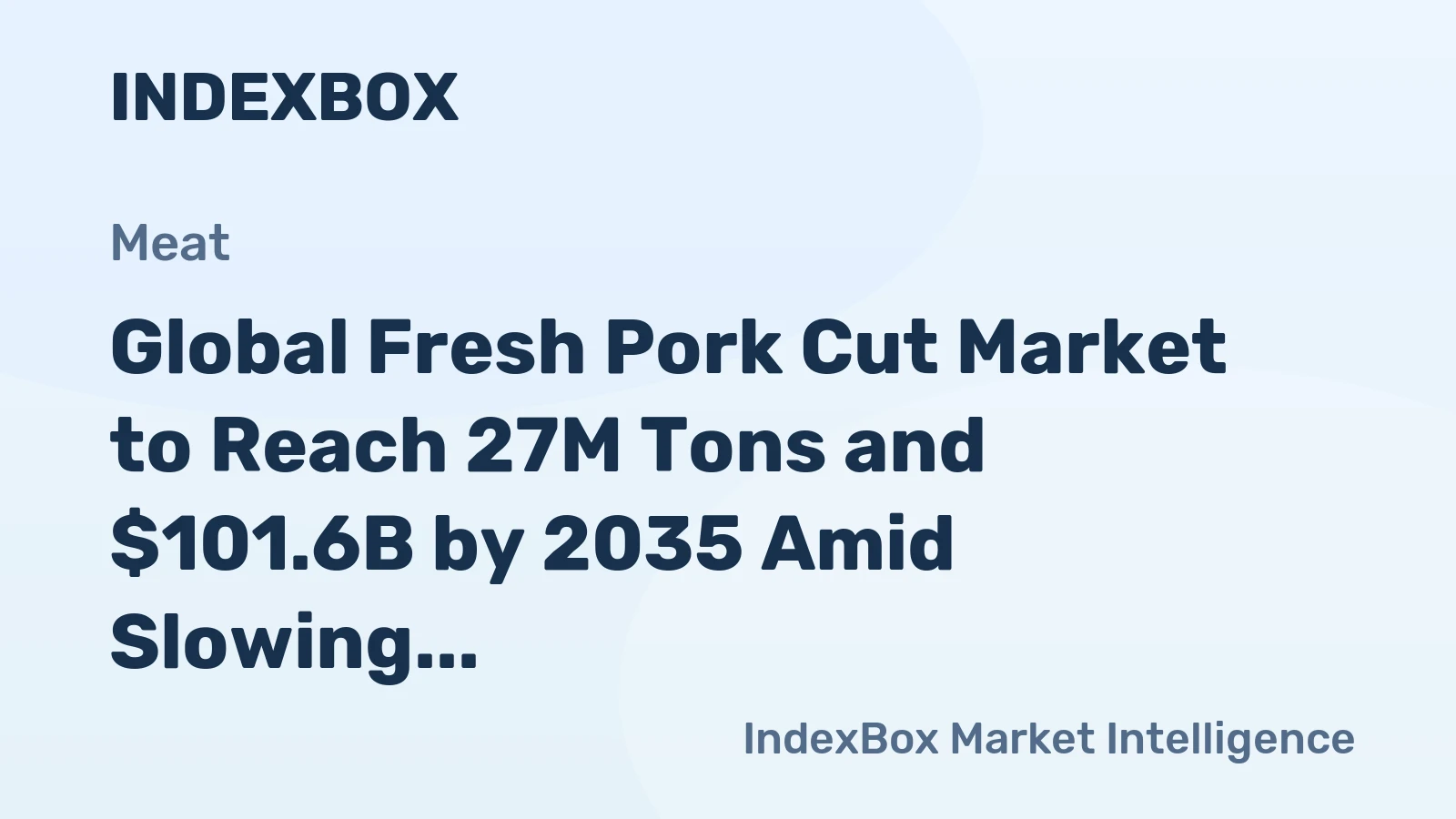 Global Fresh Pork Cut Market to Reach 27M Tons and $101.6B by 2035 Amid Slowing Growth