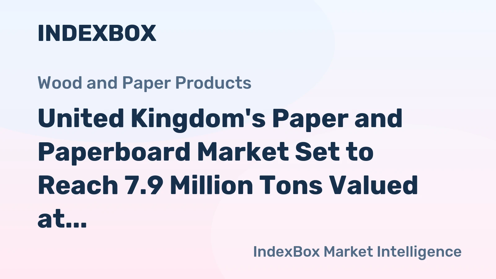 United Kingdom's Paper and Paperboard Market Set to Reach 7.9 Million Tons Valued at $11 Billion by 2035