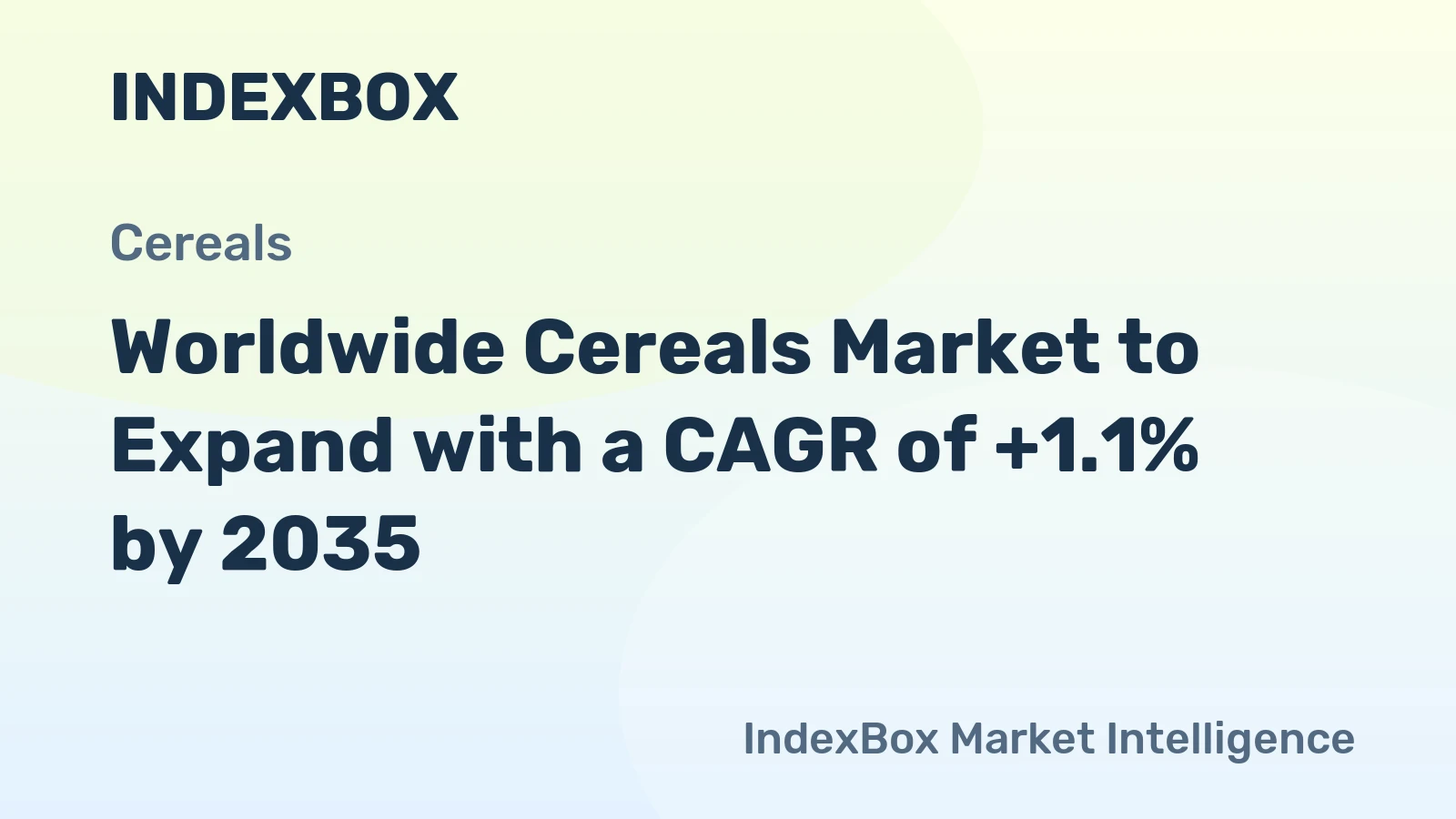 Worldwide Cereals Market to Expand with a CAGR of +1.1% by 2035