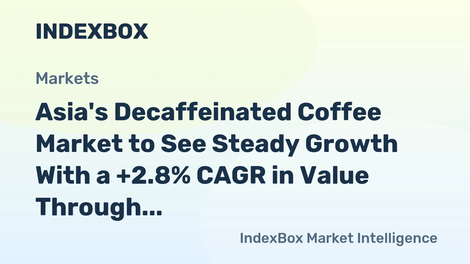 Asia's Decaffeinated Coffee Market to See Steady Growth With a +2.8% CAGR in Value Through 2035