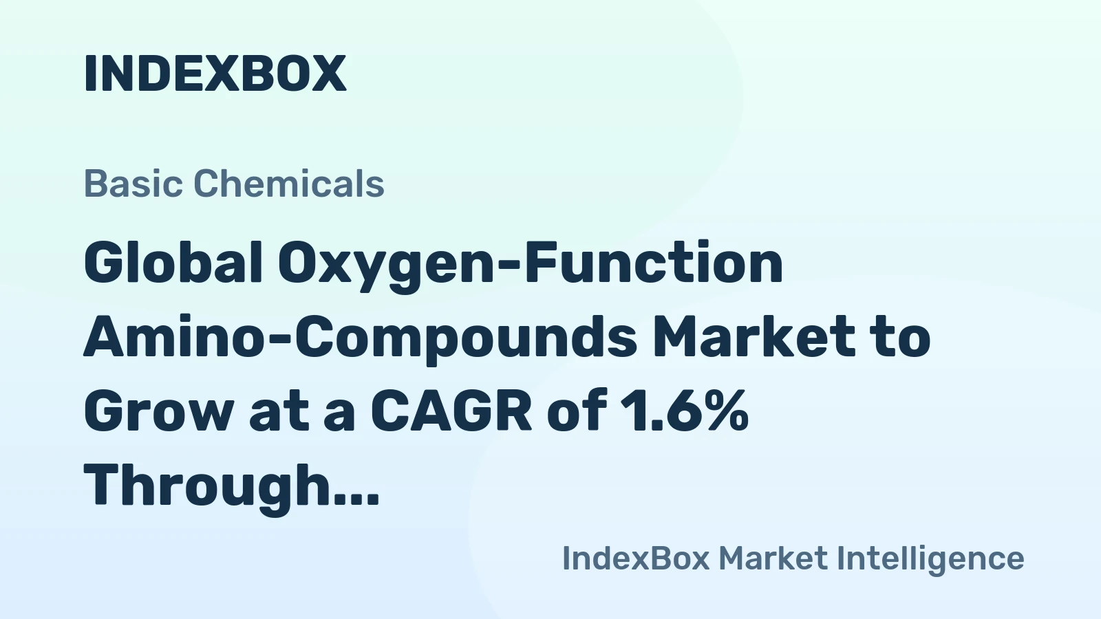 Global Oxygen-Function Amino-Compounds Market to Grow at a CAGR of 1.6% Through to 2035