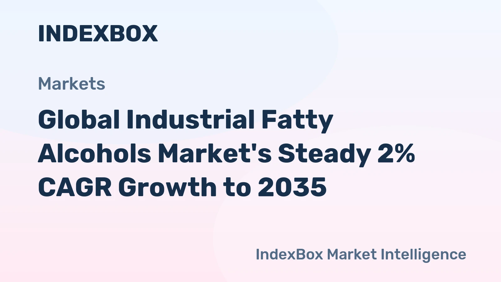 Global Industrial Fatty Alcohols Market's Steady 2% CAGR Growth to 2035