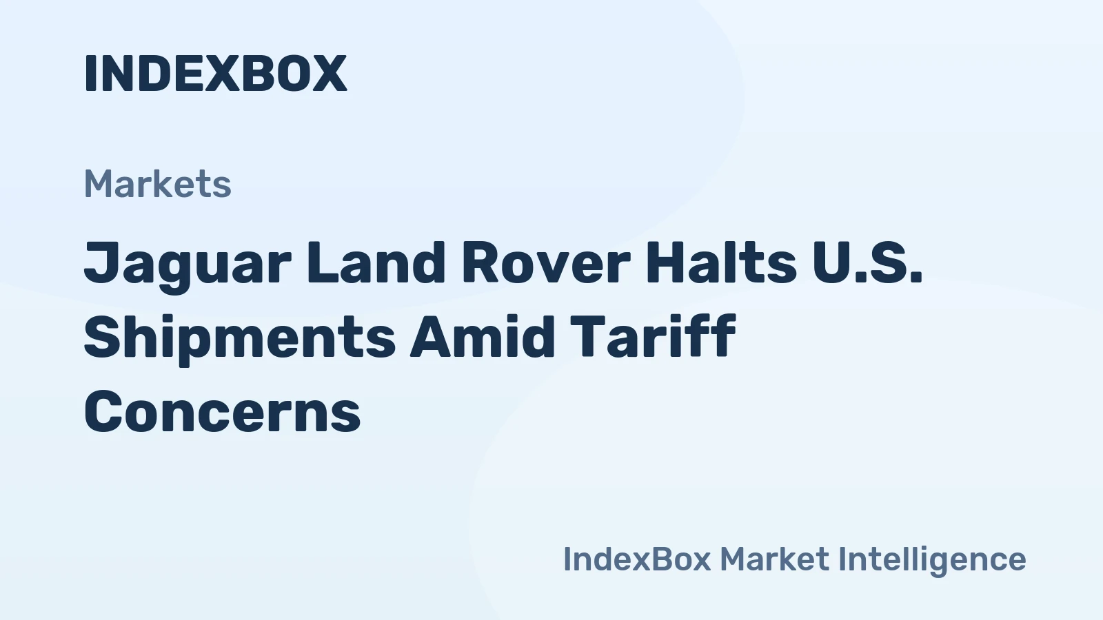 Jaguar Land Rover Halts U.S. Shipments Amid Tariff Concerns