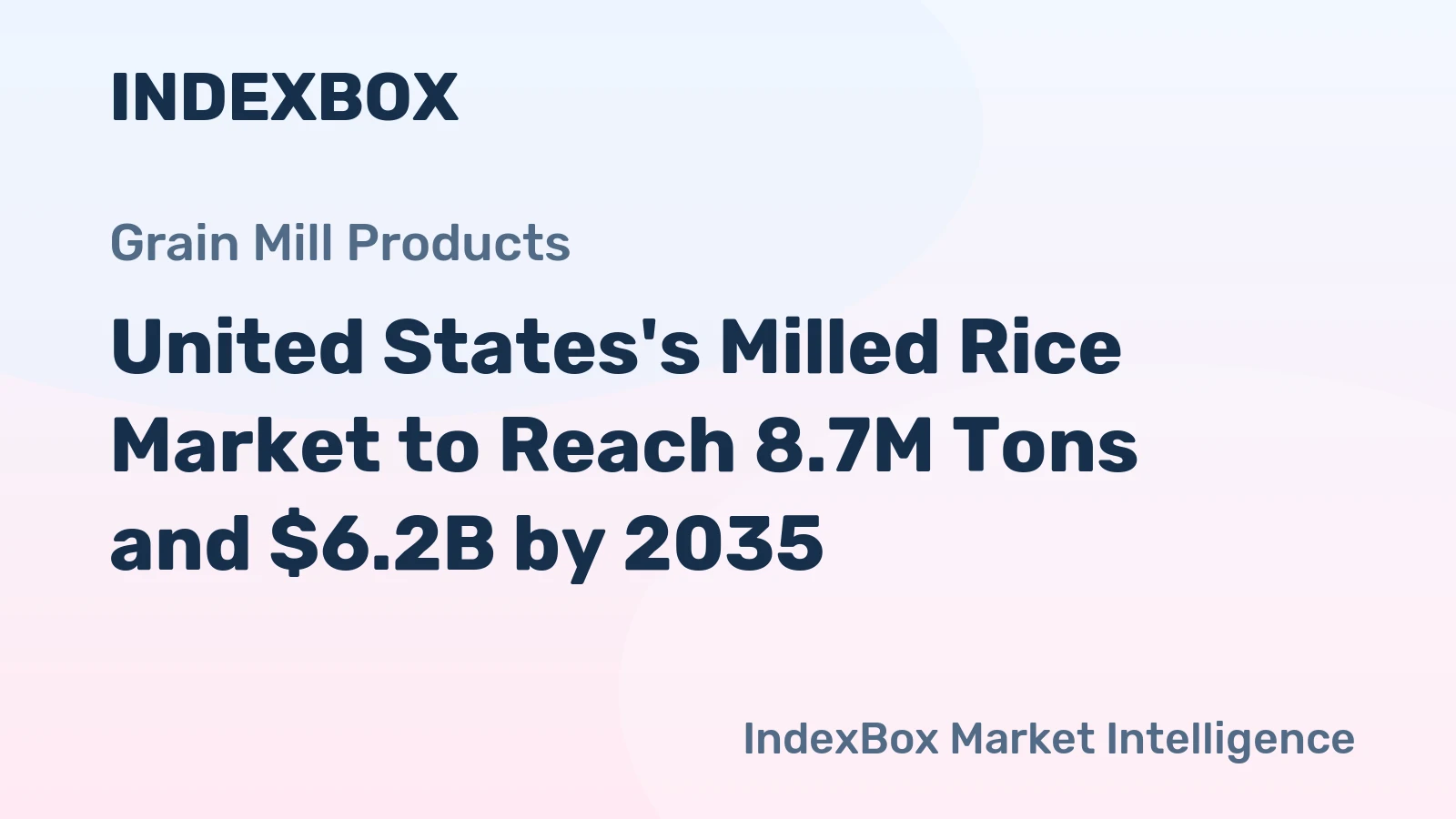 United States's Milled Rice Market to Reach 8.7M Tons and $6.2B by 2035