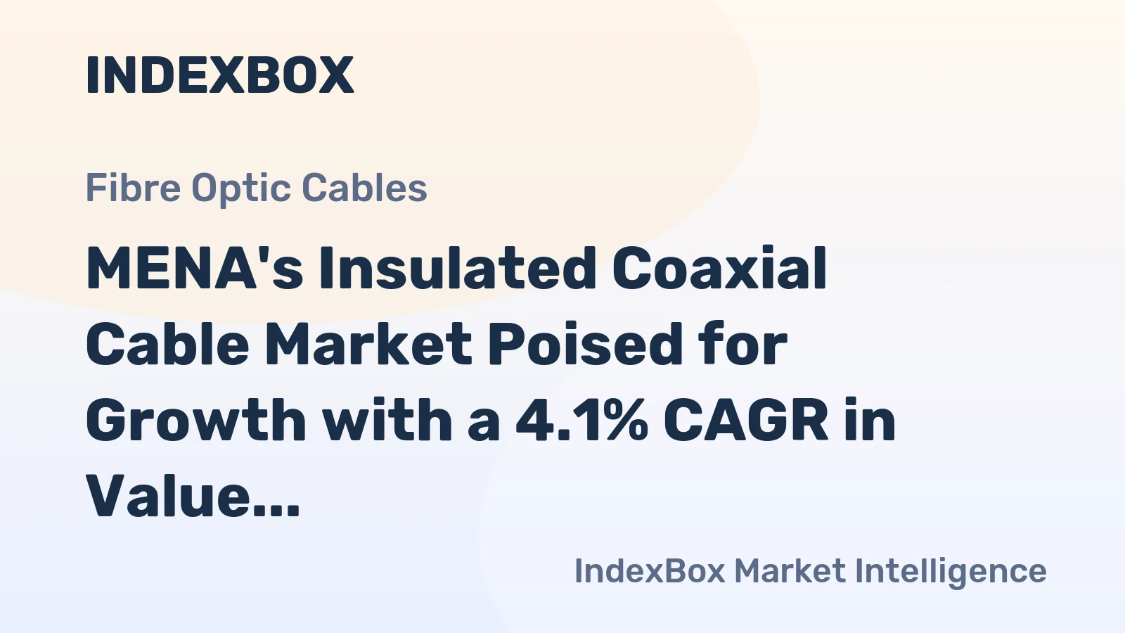 MENA's Insulated Coaxial Cable Market Poised for Growth with a 4.1% CAGR in Value