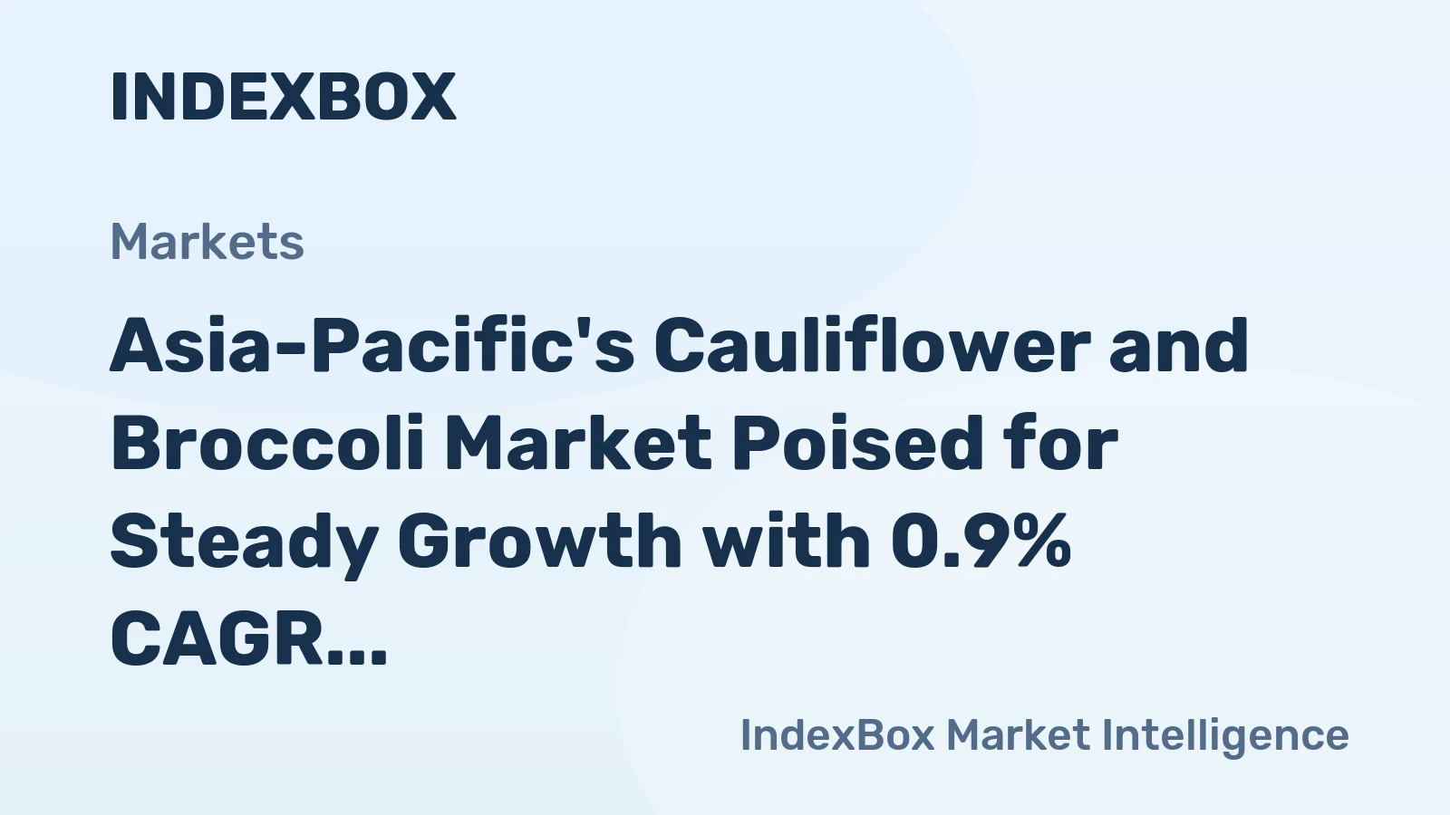 Asia-Pacific's Cauliflower and Broccoli Market Poised for Steady Growth with 0.9% CAGR Through 2035