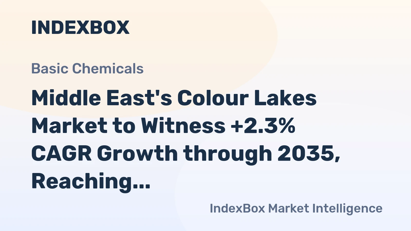 Middle East's Colour Lakes Market to Witness +2.3% CAGR Growth through 2035, Reaching $110M in Value