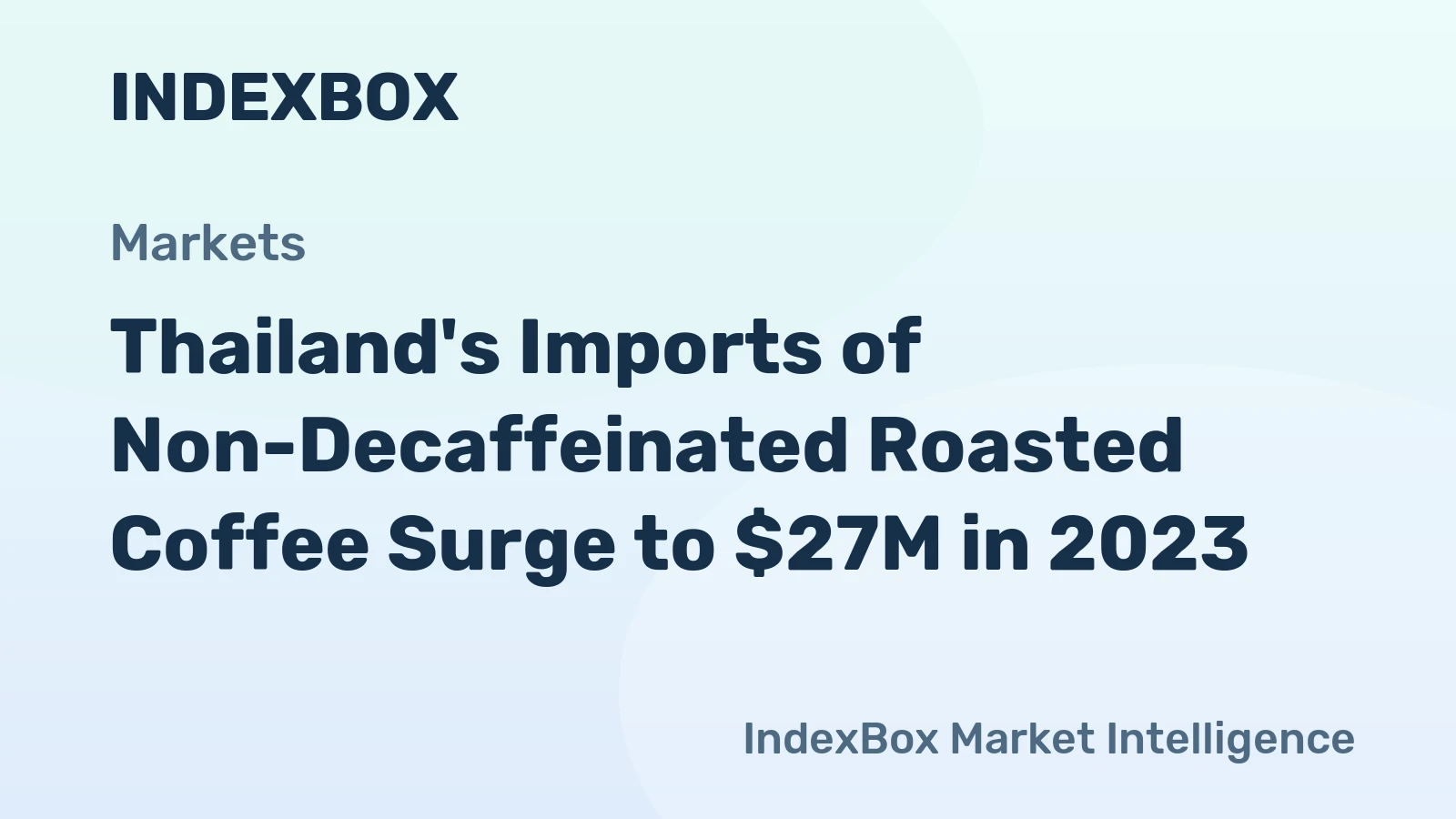 Thailand's Imports of Non-Decaffeinated Roasted Coffee Surge to $27M in 2023
