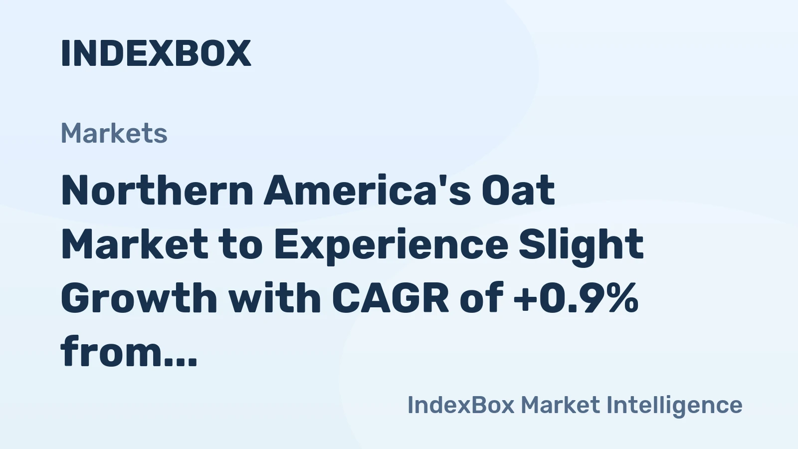 Northern America's Oat Market to Experience Slight Growth with CAGR of +0.9% from 2024-2035