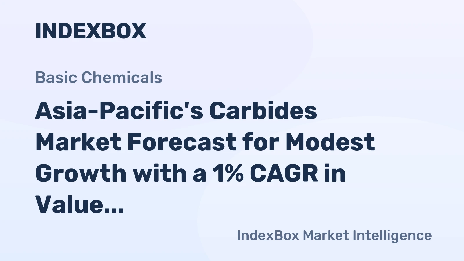 Asia-Pacific's Carbides Market Forecast for Modest Growth with a 1% CAGR in Value