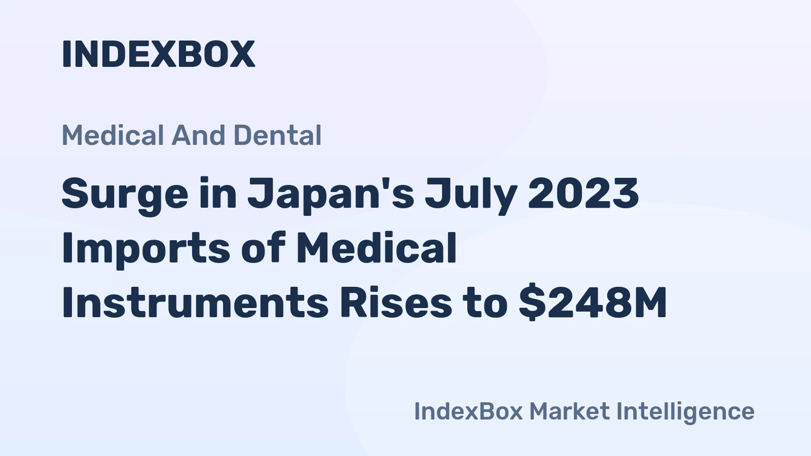 Surge in Japan's July 2023 Imports of Medical Instruments Rises to $248M