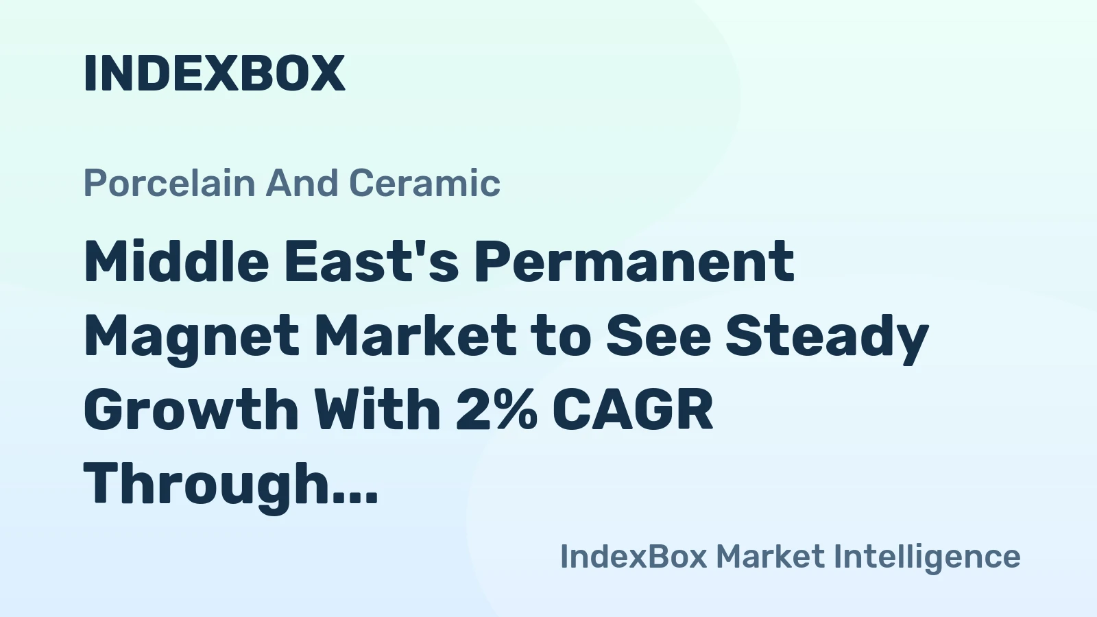 Middle East's Permanent Magnet Market to See Steady Growth With 2% CAGR Through 2035