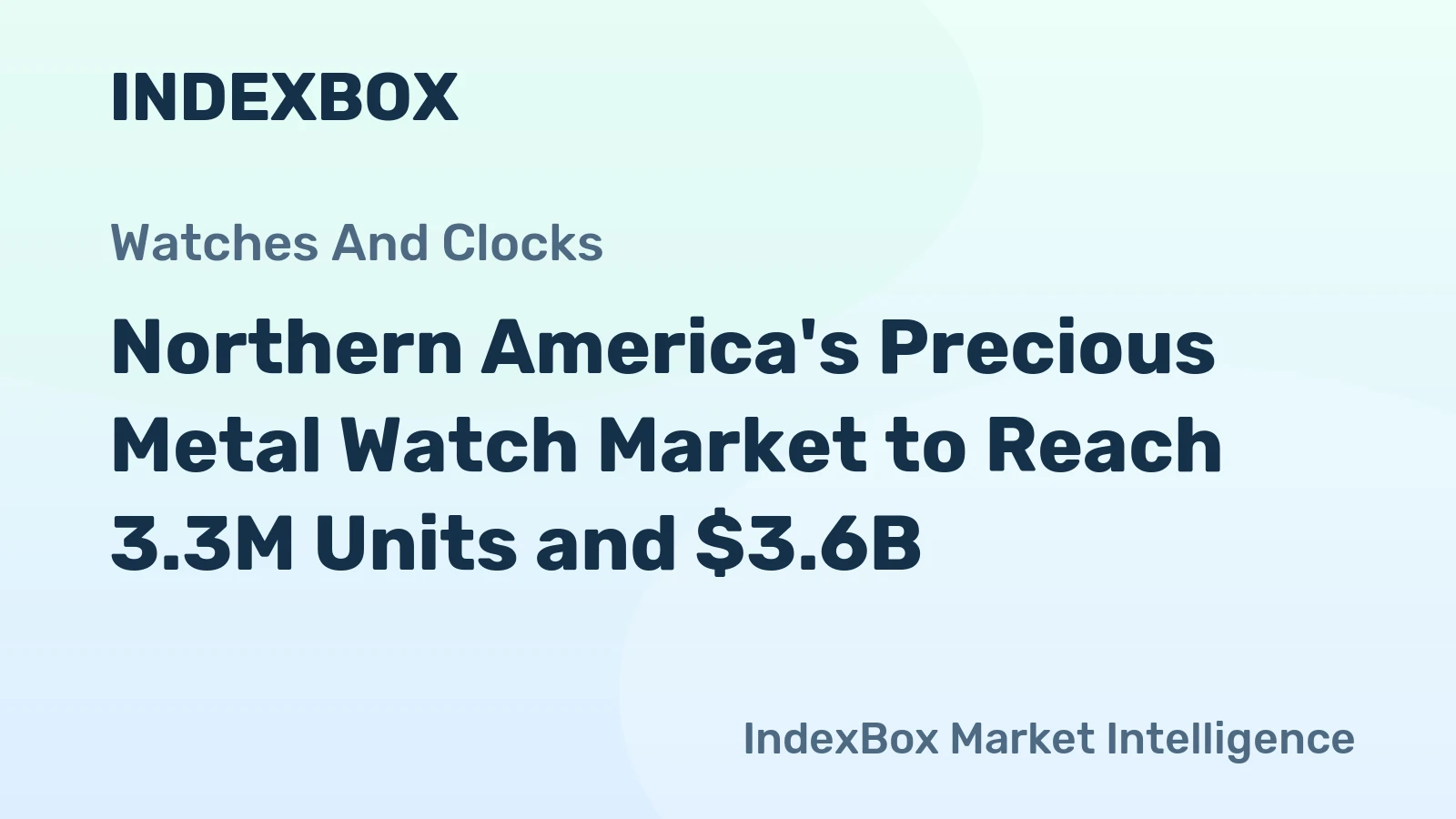 Northern America's Precious Metal Watch Market to Reach 3.3M Units and $3.6B