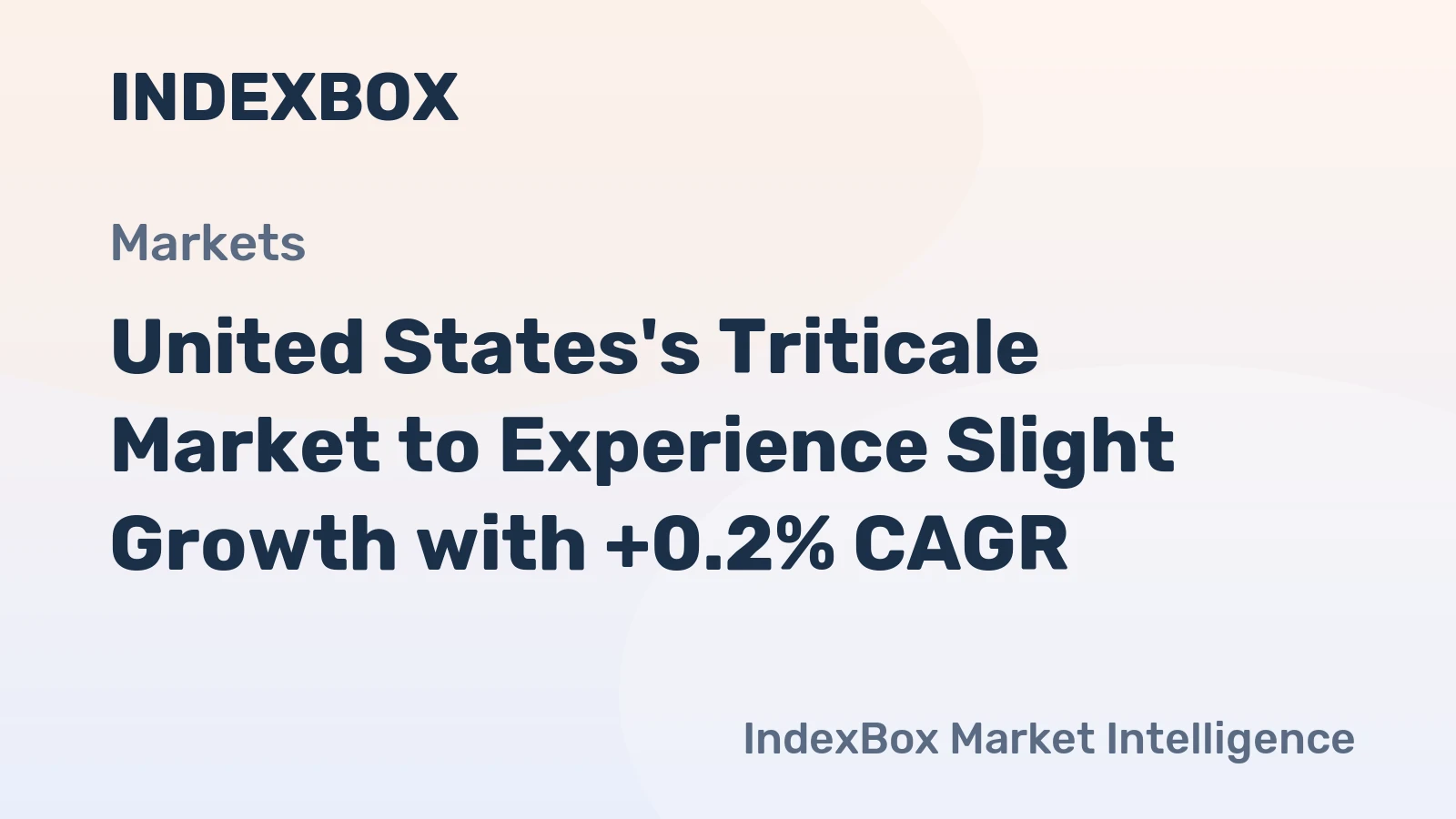 United States's Triticale Market to Experience Slight Growth with +0.2% CAGR