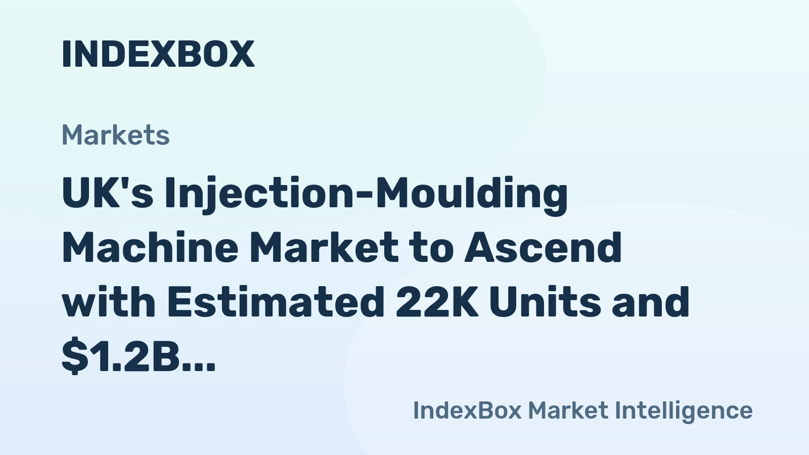 UK's Injection-Moulding Machine Market to Ascend with Estimated 22K Units and $1.2B Value by 2035