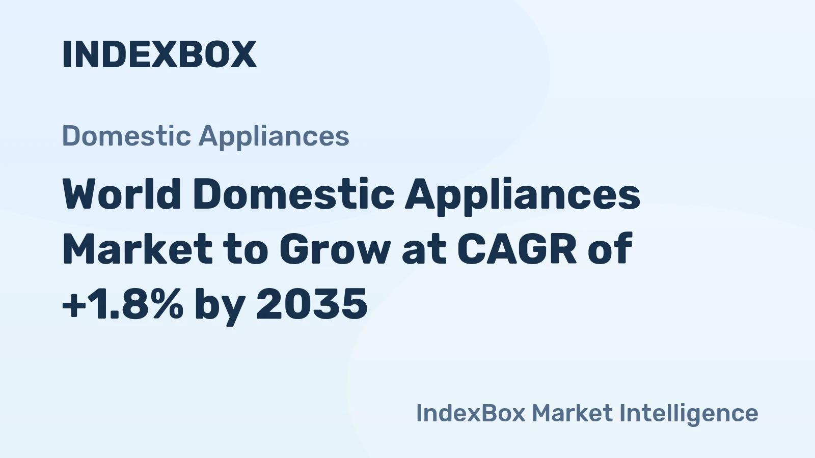 World Domestic Appliances Market to Grow at CAGR of +1.8% by 2035