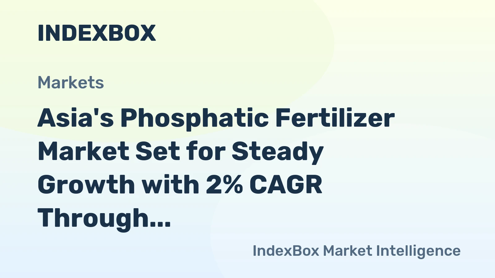 Asia's Phosphatic Fertilizer Market Set for Steady Growth with 2% CAGR Through 2035