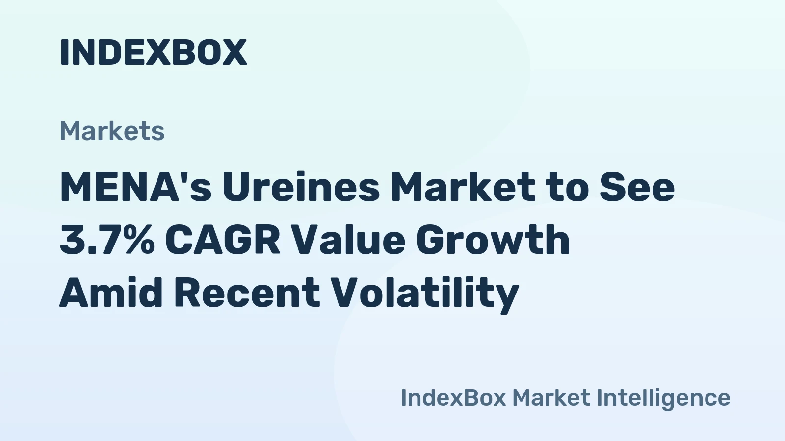 MENA's Ureines Market to See 3.7% CAGR Value Growth Amid Recent Volatility