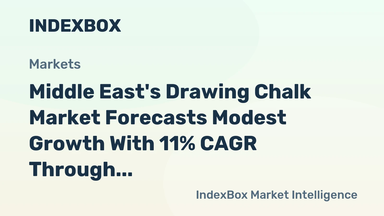Middle East's Drawing Chalk Market Forecasts Modest Growth With 11% CAGR Through 2035