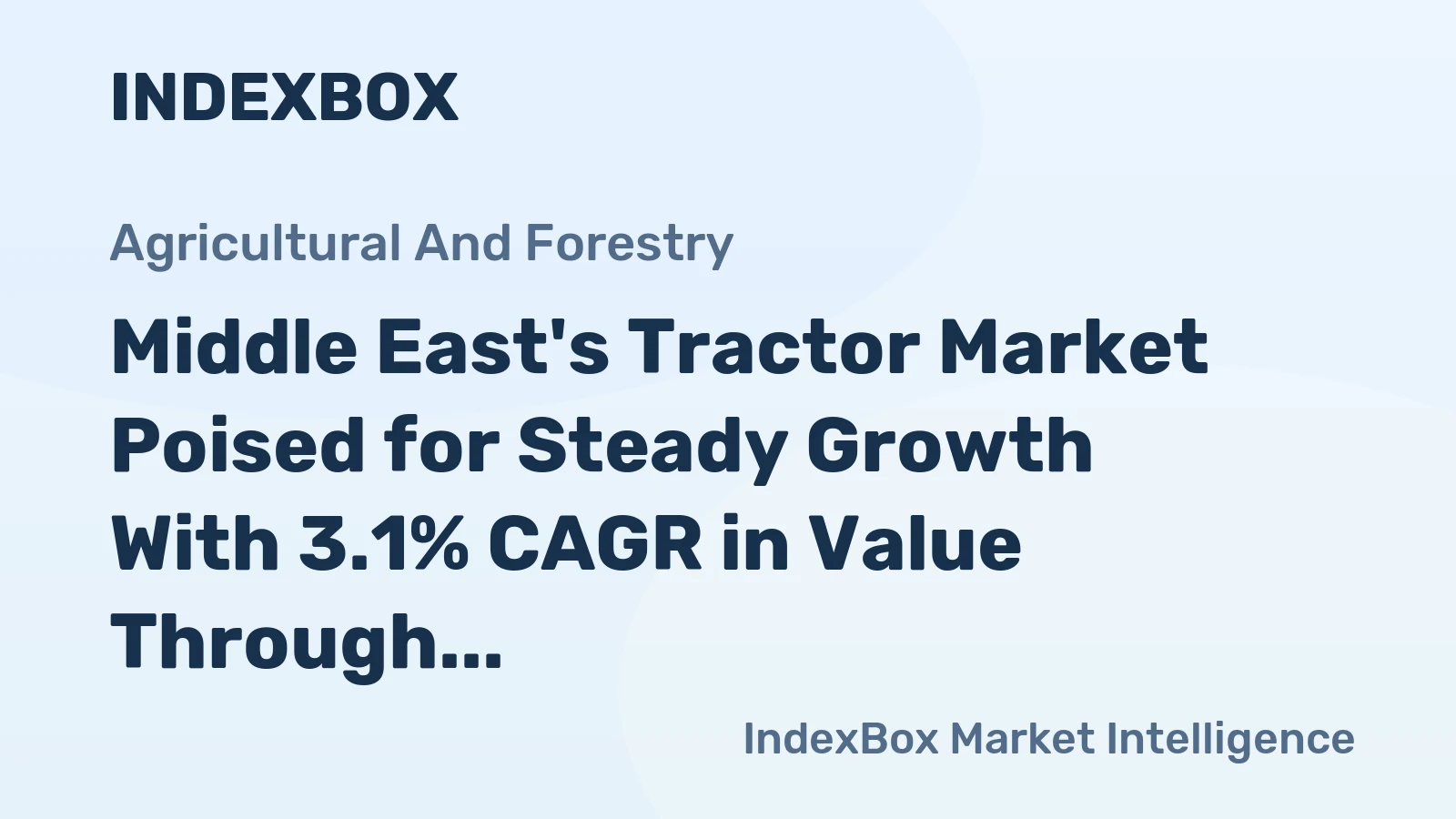 Middle East's Tractor Market Poised for Steady Growth With 3.1% CAGR in Value Through 2035