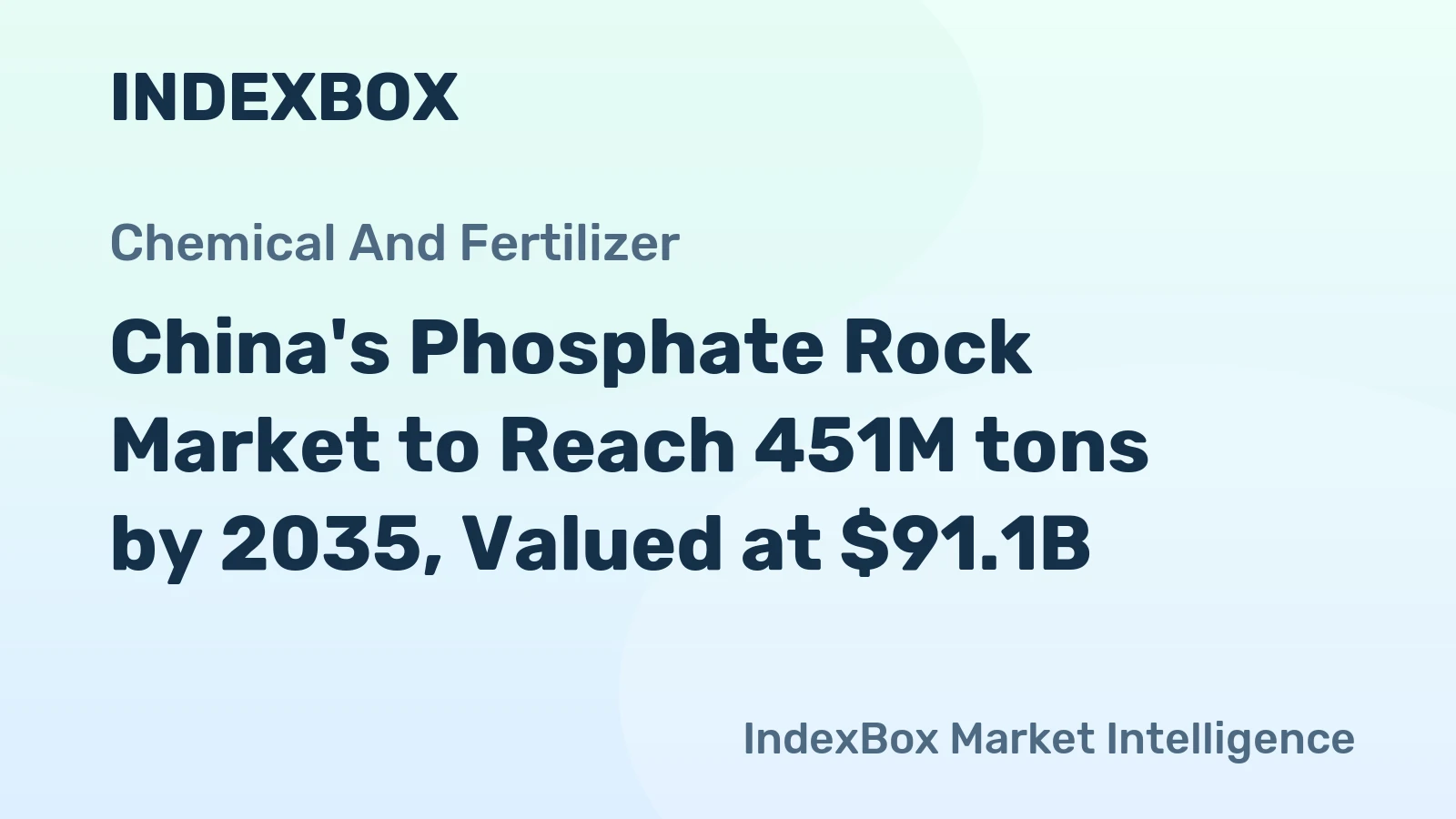 China's Phosphate Rock Market to Reach 451M tons by 2035, Valued at $91.1B