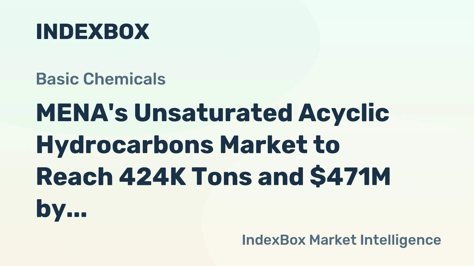 MENA's Unsaturated Acyclic Hydrocarbons Market to Reach 424K Tons and $471M by 2035