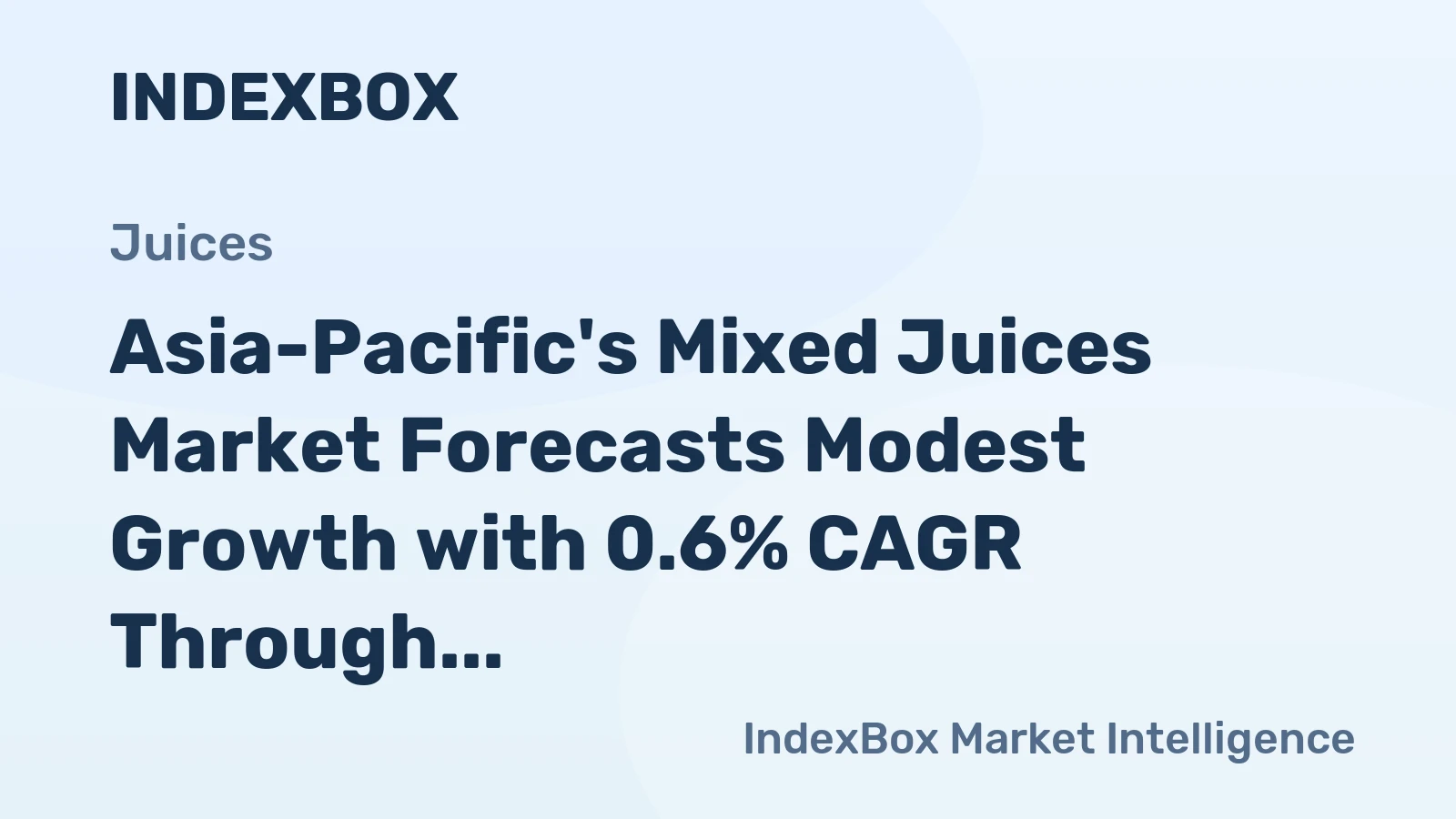 Asia-Pacific's Mixed Juices Market Forecasts Modest Growth with 0.6% CAGR Through 2035