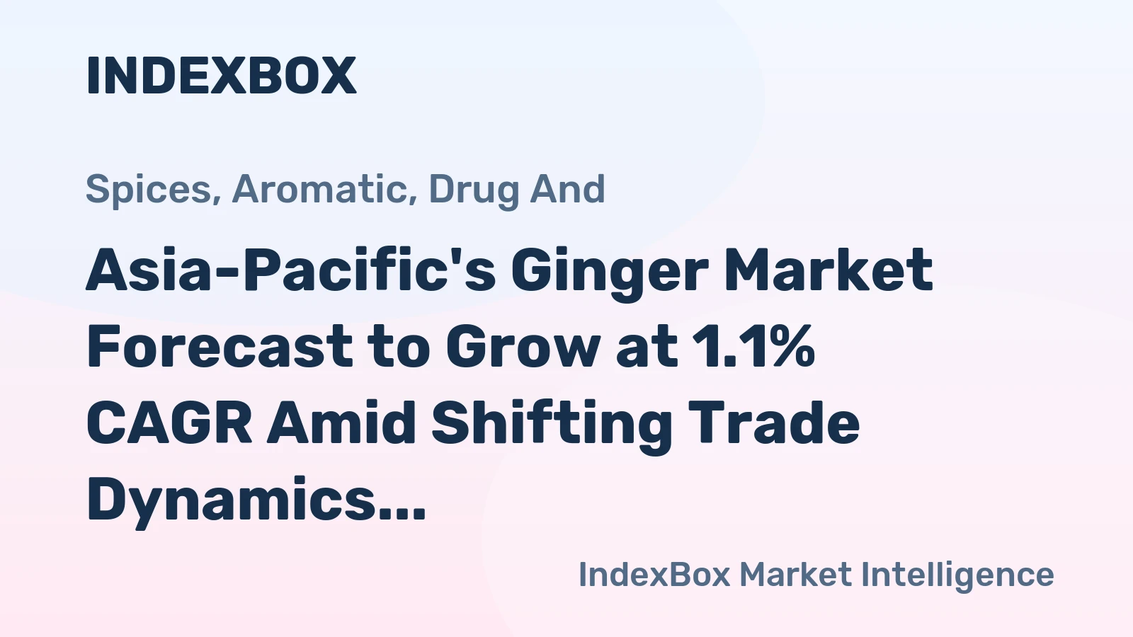 Asia-Pacific's Ginger Market Forecast to Grow at 1.1% CAGR Amid Shifting Trade Dynamics
