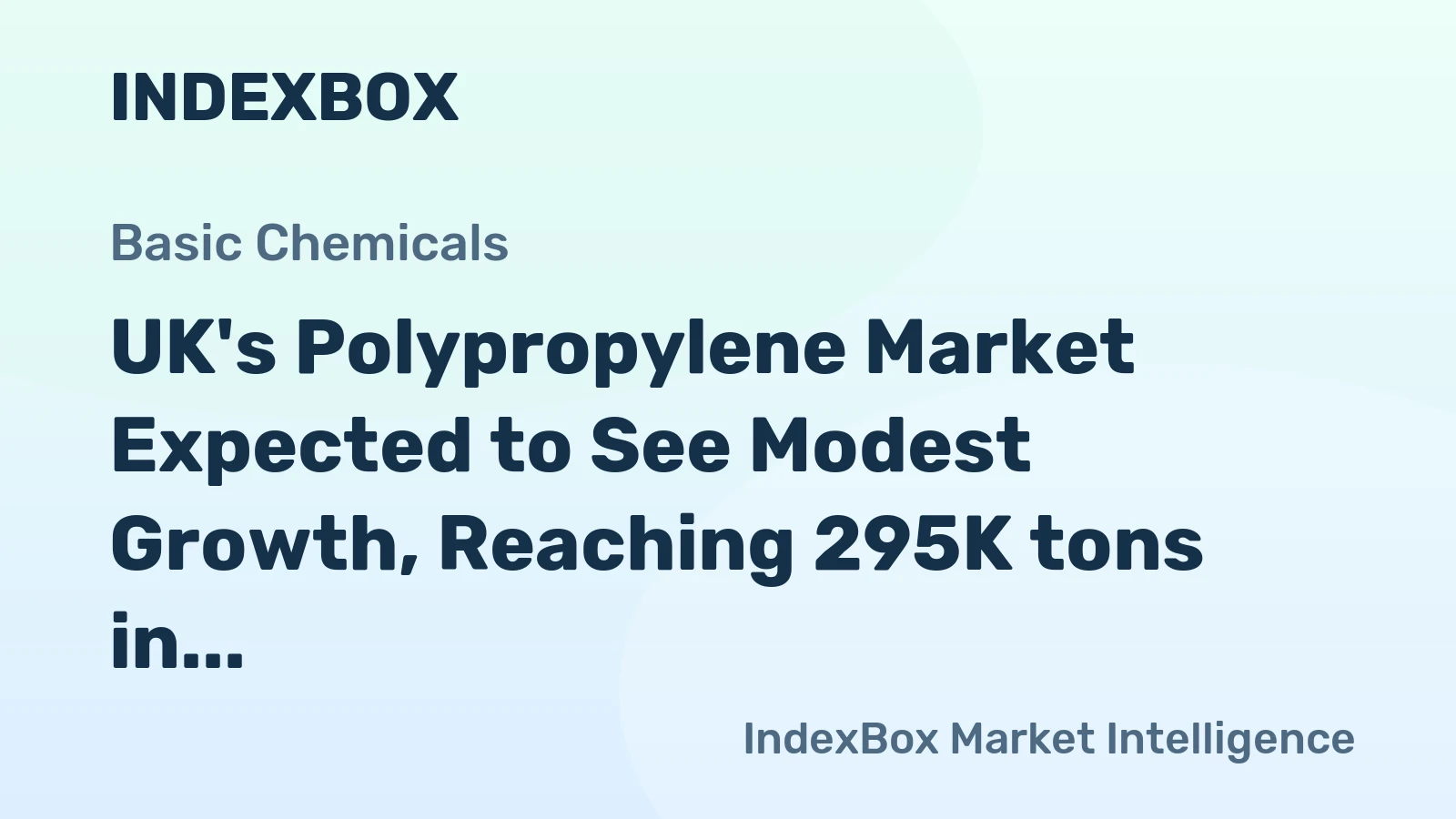 UK's Polypropylene Market Expected to See Modest Growth, Reaching 295K tons in Volume and $556M in Value by 2035