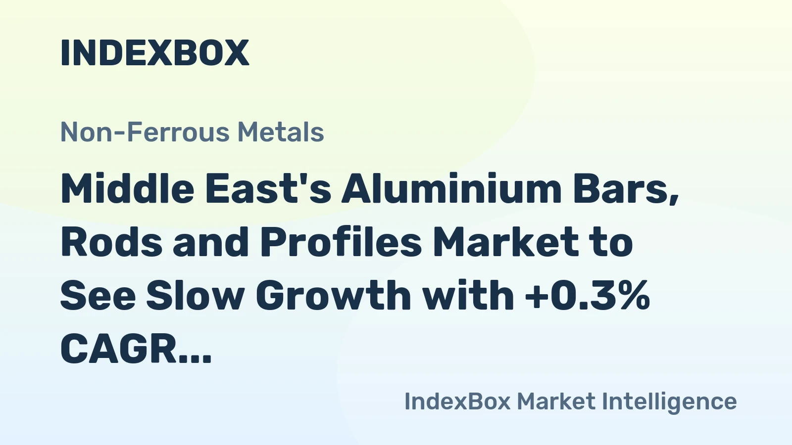 Middle East's Aluminium Bars, Rods and Profiles Market to See Slow Growth with +0.3% CAGR through 2035