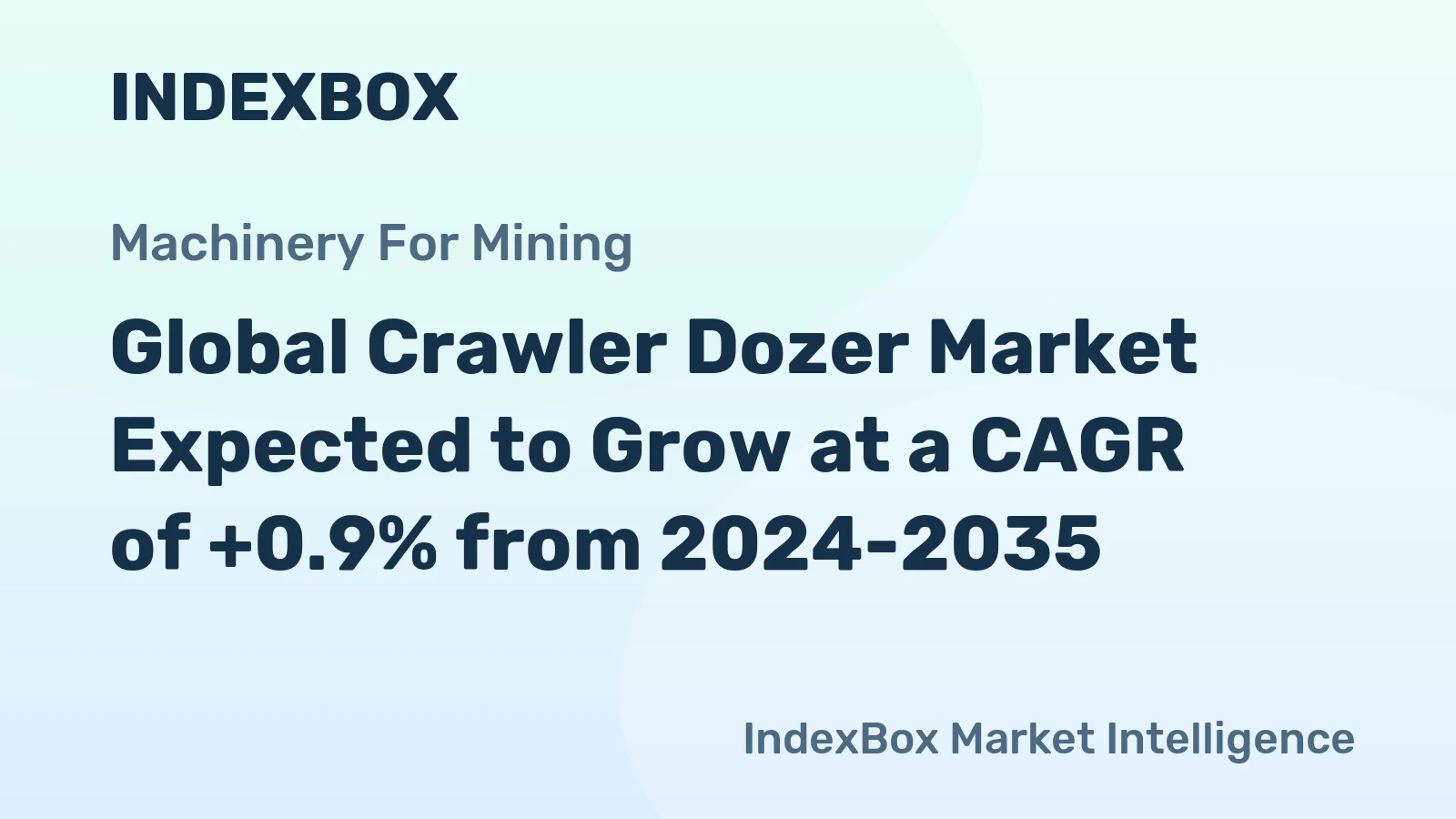 Global Crawler Dozer Market Expected to Grow at a CAGR of +0.9% from 2024-2035
