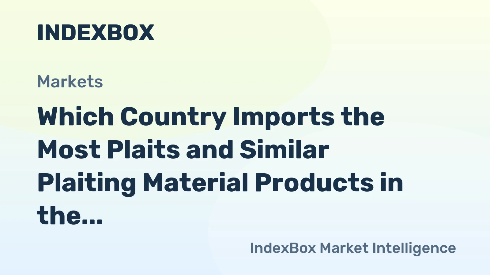 Which Country Imports the Most Plaits and Similar Plaiting Material Products in the World?
