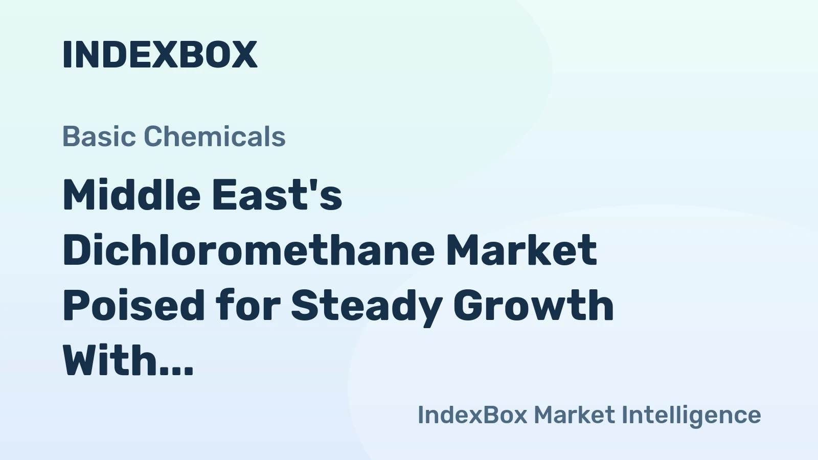 Middle East's Dichloromethane Market Poised for Steady Growth With 2.4% CAGR in Value