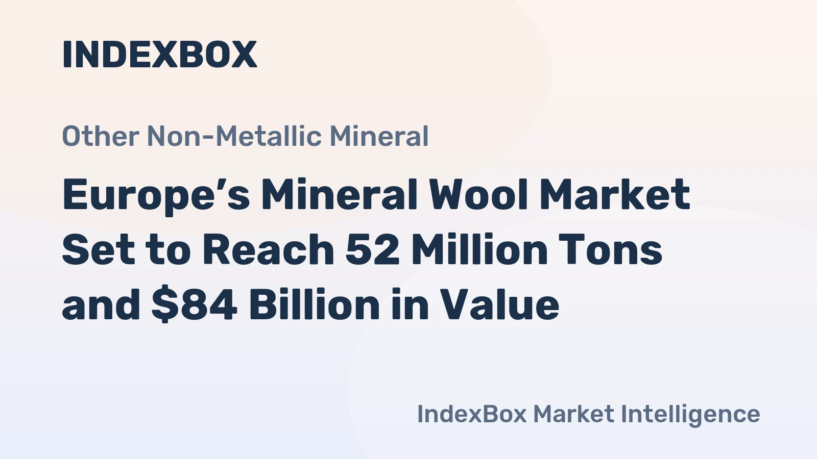 Europe’s Mineral Wool Market Set to Reach 52 Million Tons and $84 Billion in Value